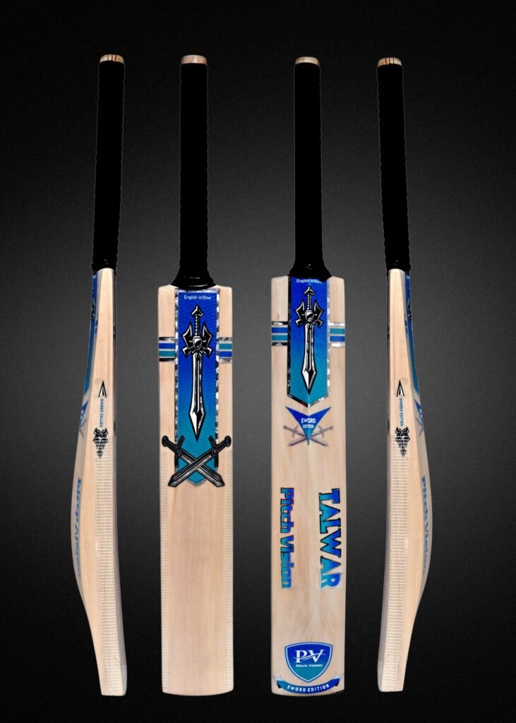 Leather Ball Cricket Bat - PV Talwar Blue Edition | Match Grade